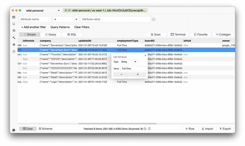 Dynobase - Professional DynamoDB GUI Client